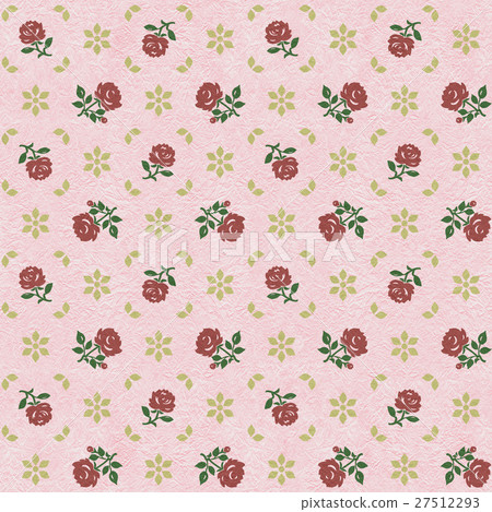 Rose pattern background - Continuous pattern -... - Stock Illustration ...
