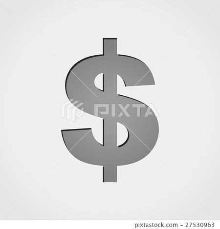 dollar grey icon - Stock Illustration [27530963] - PIXTA