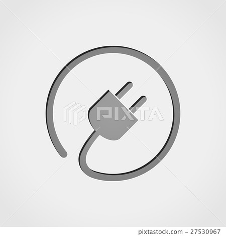 electric plug grey icon-插圖素材 [27530967] - PIXTA圖庫