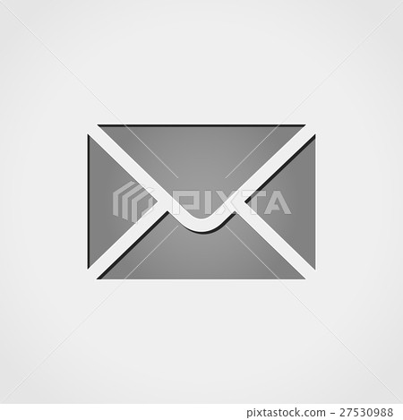 mail envelope grey icon - Stock Illustration [27530988] - PIXTA