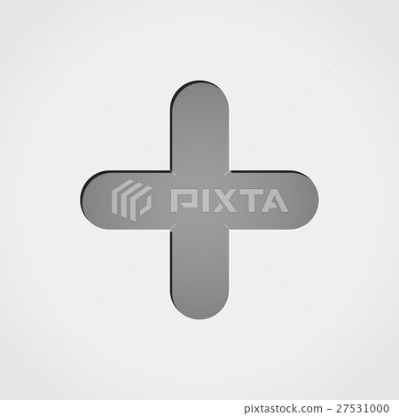 plus sign grey icon - Stock Illustration [27531000] - PIXTA