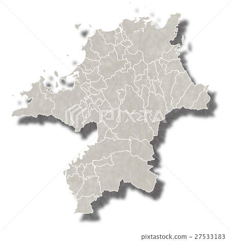 Fukuoka Japan map icon - Stock Illustration [27533183] - PIXTA