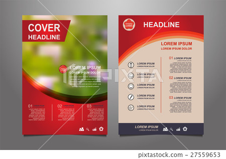 Abstract red presentation book cover templates - Stock Illustration ...