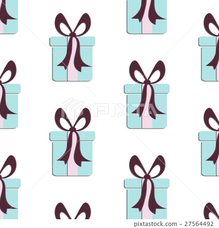 Present vector pattern. Cute paper print with gift - Stock Illustration ...