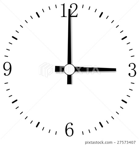 3 o'clock clock - Stock Illustration [27573407] - PIXTA