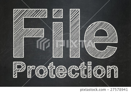 Protection concept: File Protection on chalkboard - Stock Illustration ...