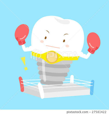 cute cartoon tooth with boxing - Stock Illustration [27581422] - PIXTA