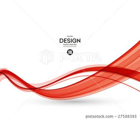 Abstract red wavy lines - Stock Illustration [27588393] - PIXTA