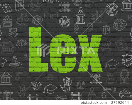Law concept: Lex on wall background - Stock Illustration [27592644] - PIXTA