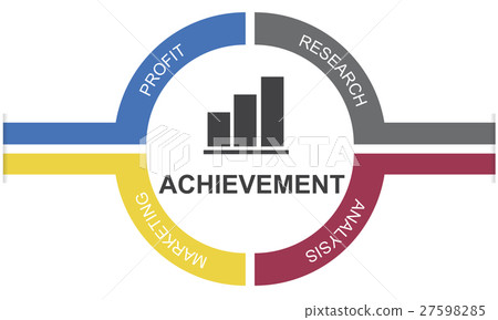 Target Achievement Mission Bar Chart Concept - Stock Illustration ...