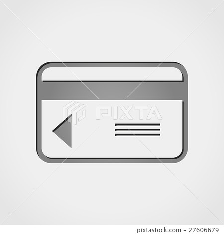 credit card grey icon - Stock Illustration [27606679] - PIXTA