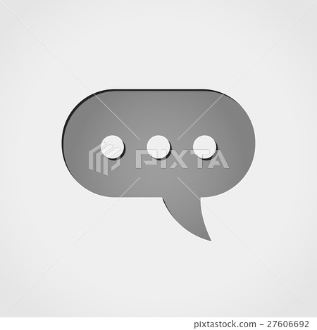 comment grey icon - Stock Illustration [27606692] - PIXTA