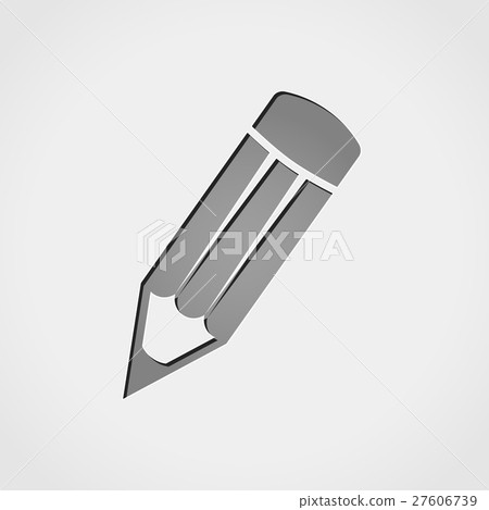 pencil grey icon - Stock Illustration [27606739] - PIXTA