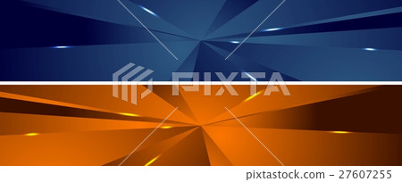 Abstract tech polygonal headers design - Stock Illustration [27607255 ...