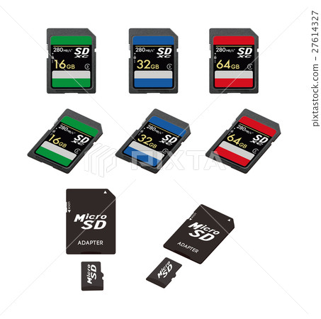 SD card set - Stock Illustration [27614327] - PIXTA