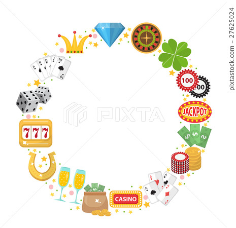 Casino frame with space for text. Gambling - Stock Illustration ...