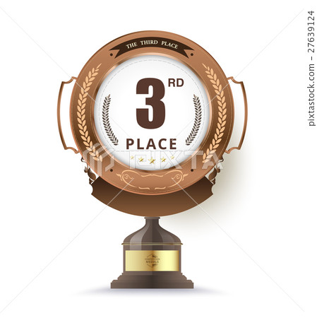 bronze trophy for third place. vector illustration - Stock Illustration ...