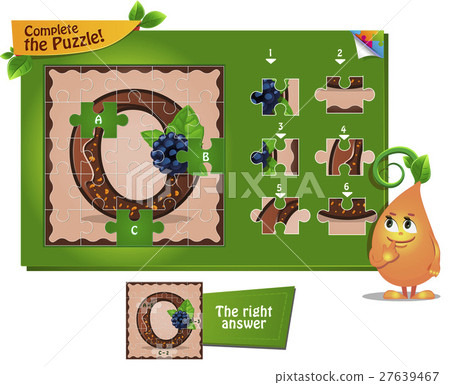 puzzle letters of the alphabet o - Stock Illustration [27639467] - PIXTA