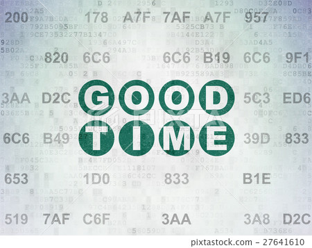 Timeline concept: Good Time on Digital Data Paper - Stock Illustration ...