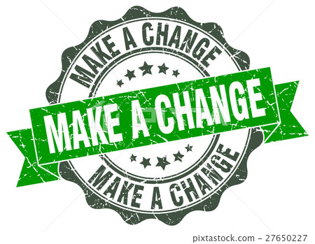 make a change stamp. sign. seal - Stock Illustration [27650227] - PIXTA