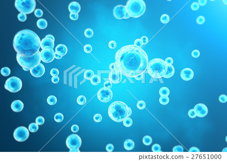 Blue cell background. Life and biology, medicine - Stock Illustration ...