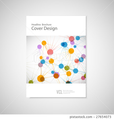 Brochure cover template for connect, network - Stock Illustration ...