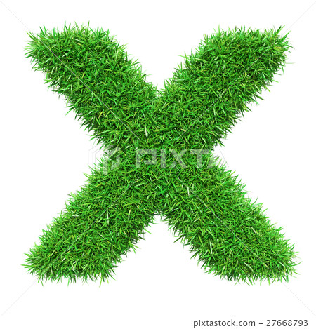 Green Grass Letter X - Stock Illustration [27668793] - PIXTA