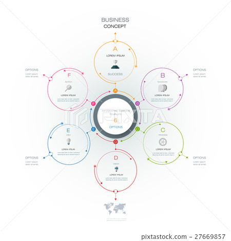 Vector infographics, 3D paper cycle diagram - Stock Illustration ...