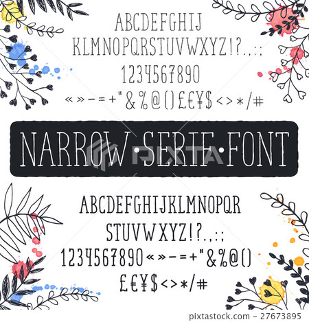 Narrow font - Stock Illustration [27673895] - PIXTA
