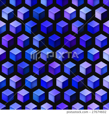 Gradient Cubes Tiling. Seamless Multicolor Pattern - Stock Illustration ...