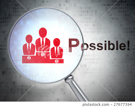 Business concept: Business Team and Possible! with - Stock Illustration ...