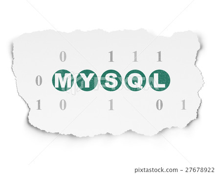 Database concept: MySQL on Torn Paper background - Stock Illustration ...