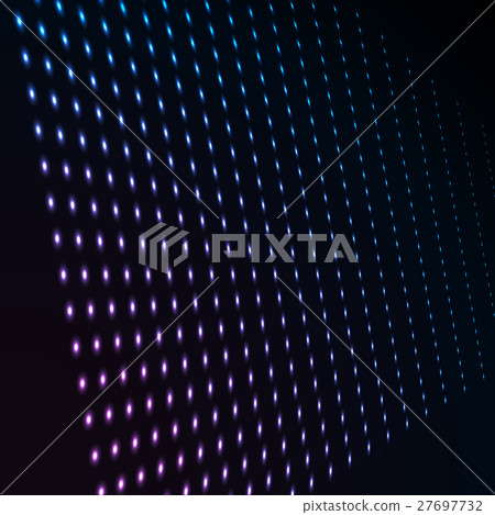 Abstract blue color neon dots, dotted technology - Stock Illustration ...