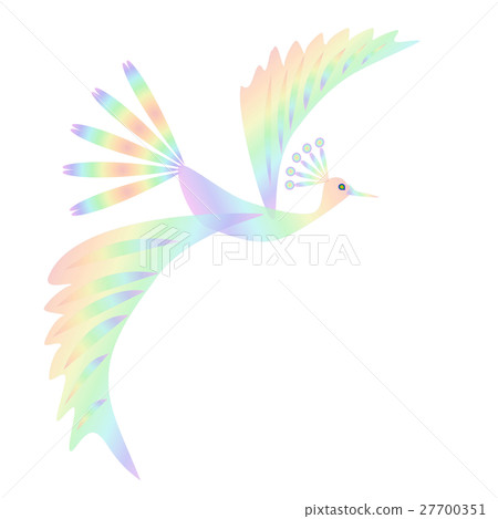 Illustration of rainbow-colored bird, dream, hope - Stock Illustration ...