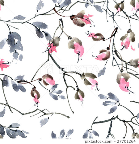 Blossom tree pattern - Stock Illustration [27701264] - PIXTA