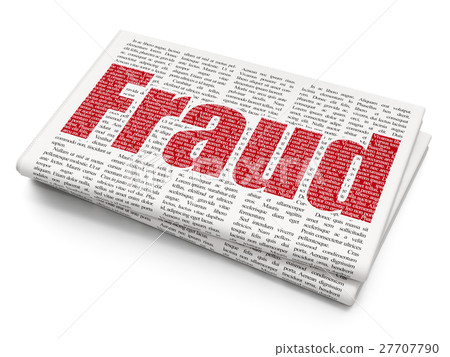 Security concept: Fraud on Newspaper background - Stock Illustration ...