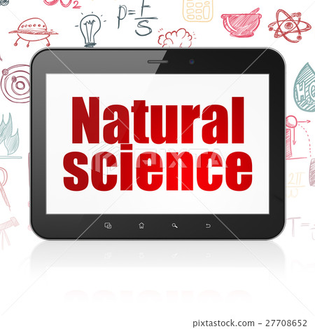 Science concept: Tablet Computer with Natural - Stock Illustration ...