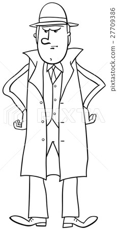 disgusted man coloring page - Stock Illustration [27709386] - PIXTA