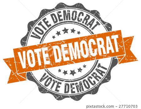 vote democrat stamp. sign. seal - Stock Illustration [27710703] - PIXTA