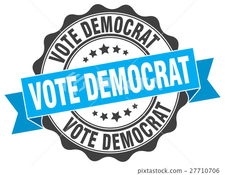 vote democrat stamp. sign. seal - Stock Illustration [27710706] - PIXTA