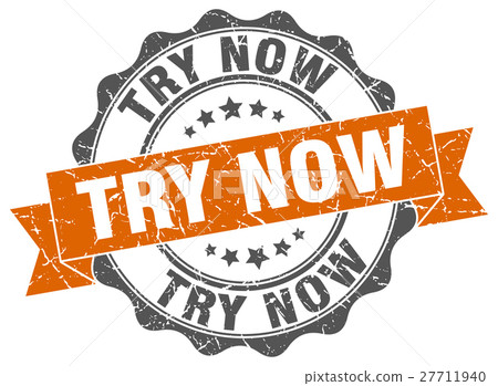 try now stamp. sign. seal - Stock Illustration [27711940] - PIXTA
