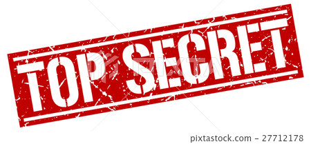 top secret square grunge stamp - Stock Illustration [27712178] - PIXTA