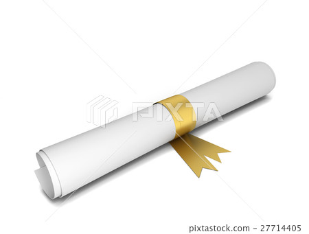Paper diploma - Stock Illustration [27714405] - PIXTA