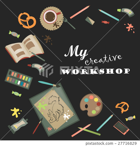 Creative set for artist - Stock Illustration [27716829] - PIXTA