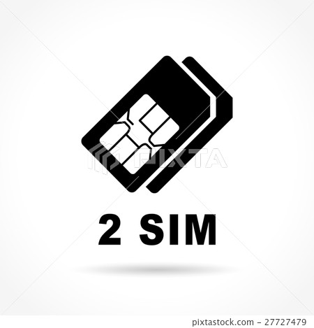 sim cards icon on white background - Stock Illustration [27727479] - PIXTA