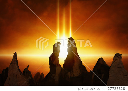Judgment day is coming, gate to hell - Stock Illustration [27727828 ...