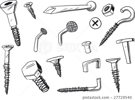 set of fasteners - Stock Illustration [27729540] - PIXTA