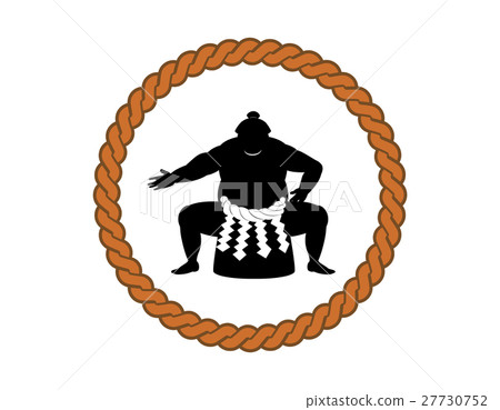 Grand wrestling sumo wrestler, ring set - Stock Illustration [27730752 ...