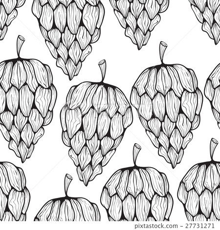 Vector Seamless Pattern with Funky Cones - Stock Illustration [27731271 ...