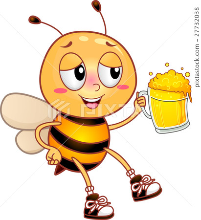 Buzzed Bee Drink Honey Beer - Stock Illustration [27732038] - PIXTA